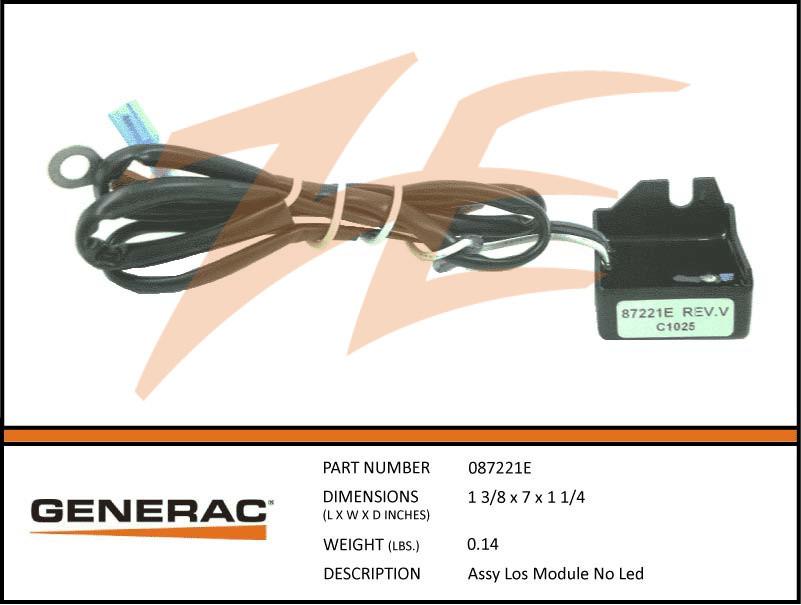 Generac 087221E Assembly LOS Module NO LED Dropshipped from Manufactur ...